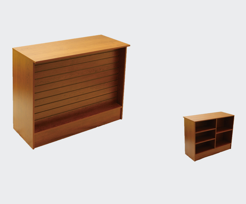 WRAP COUNTER with SLATWALL FRONT PANEL - DWC