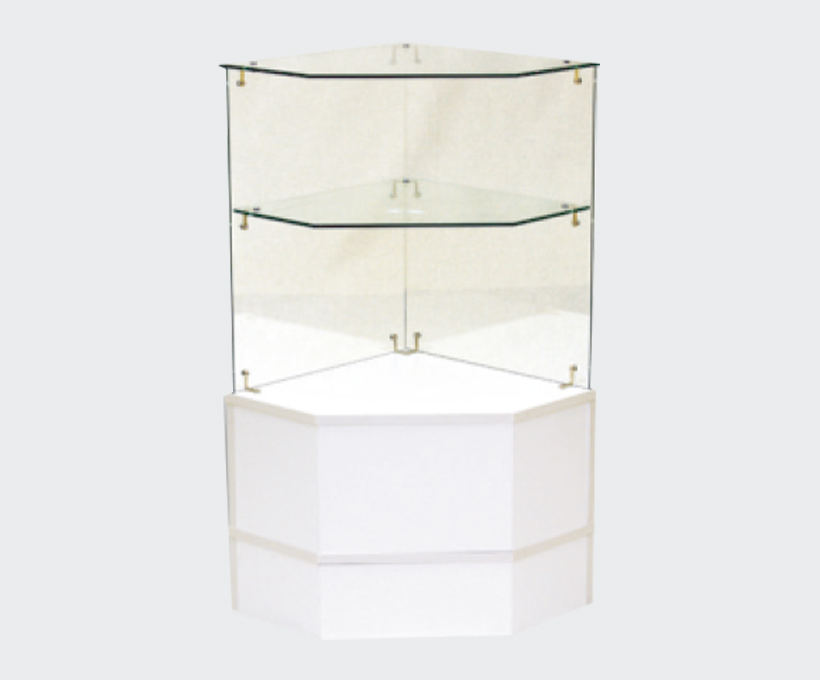 SAGPCH18W-W PREMIUM FRAMELESS HALF VISION PENTAGON CORNER CASE - DWC