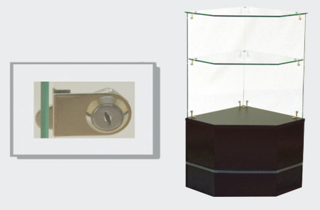 SAGPCH18B PREMIUM FRAMELESS HALF VISION PENTAGON CORNER CASE - DWC